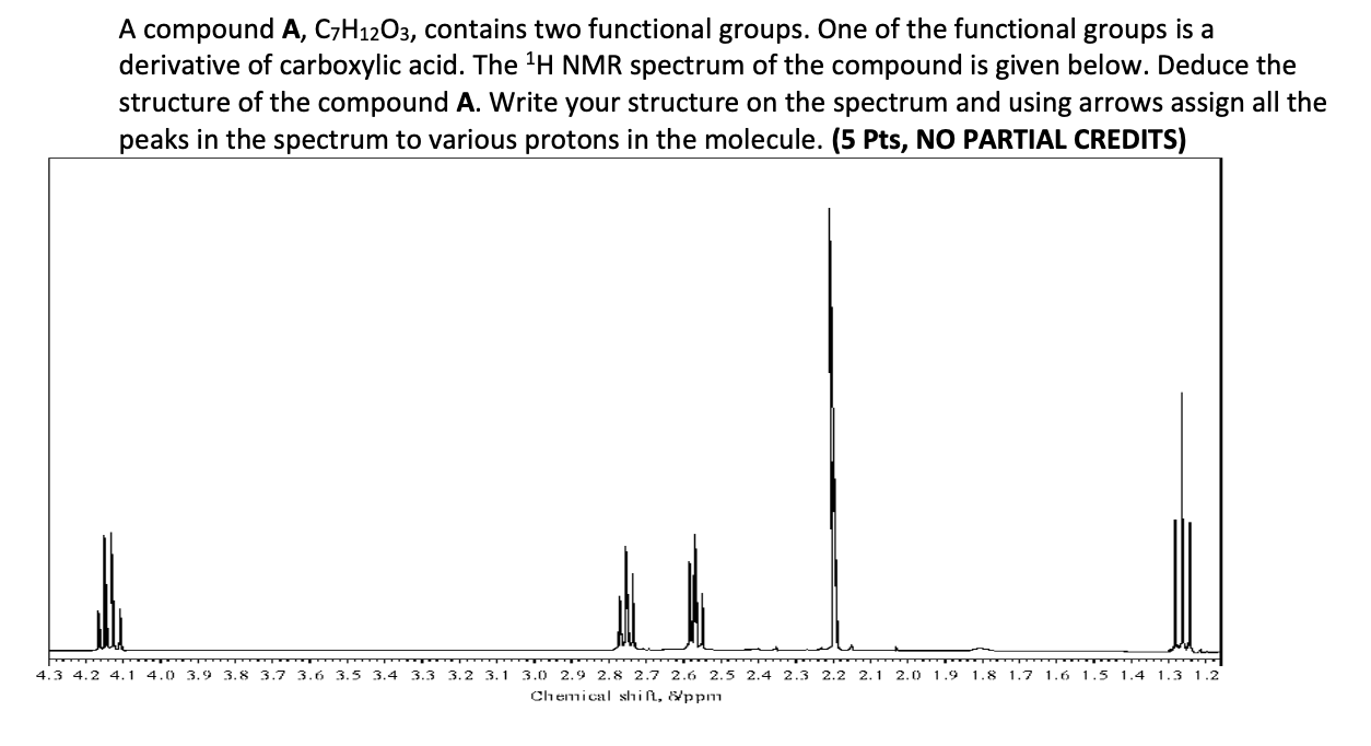 Solved A compound A, C7H1203, contains two functional | Chegg.com