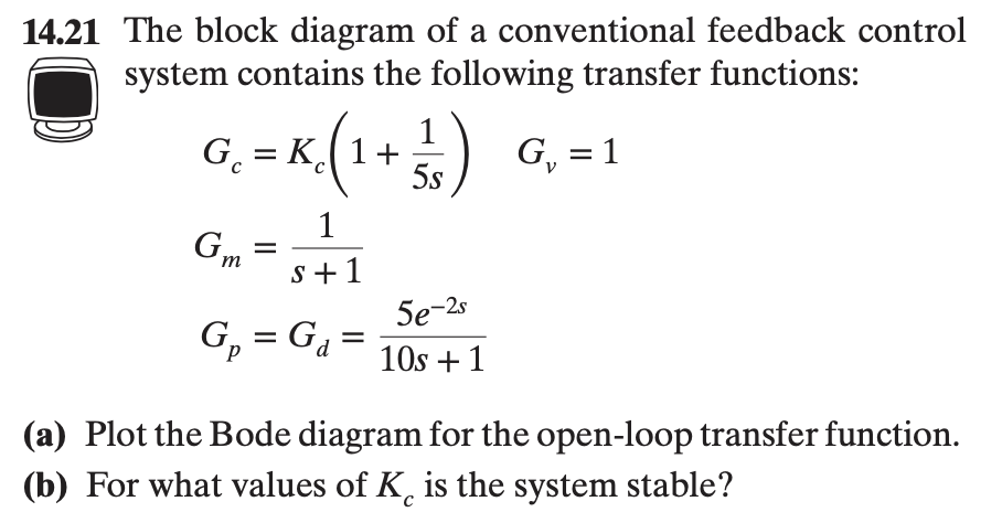 Solved 14.21 The block diagram of a conventional feedback | Chegg.com