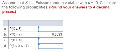Solved Assume that X is a Poisson random variable with = 10. | Chegg.com