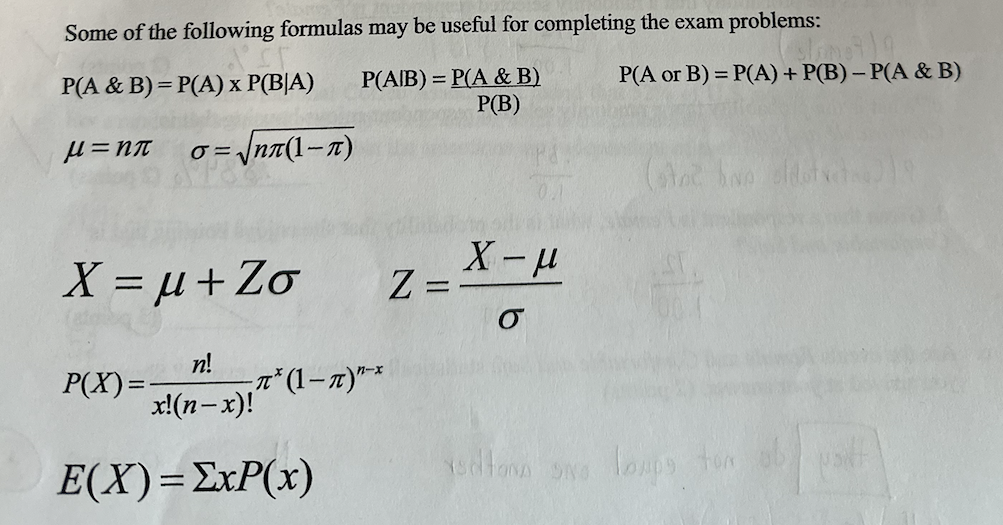 Some of the following formulas may be useful for | Chegg.com