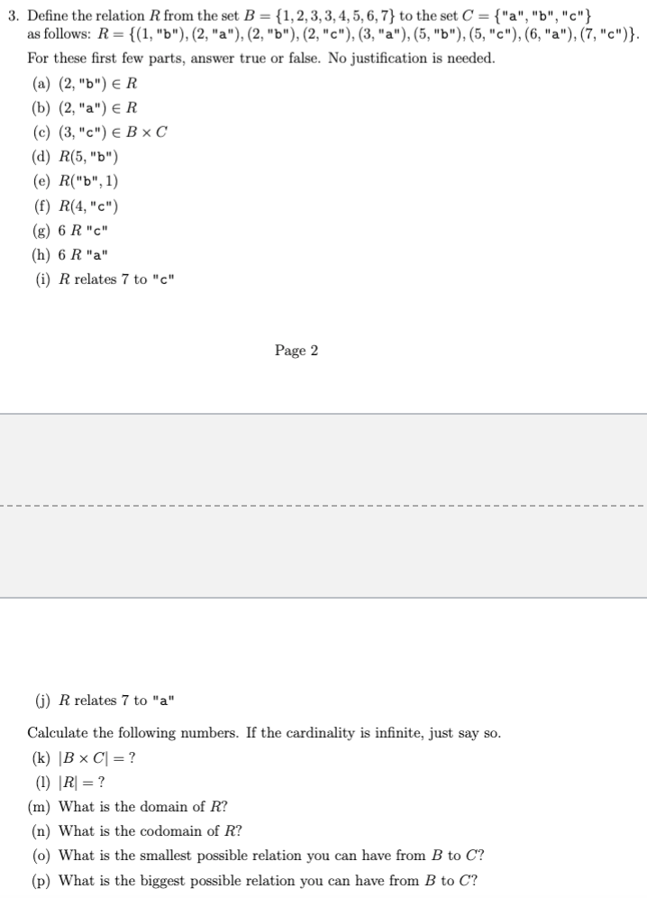 Solved 3. Define the relation R from the set | Chegg.com