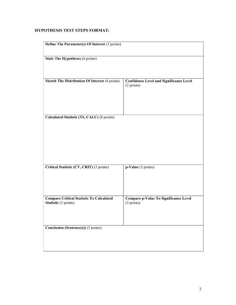 Solved STATISTICS Name: Due Date: ASSIGNMENT - MATCHED PAIRS | Chegg.com