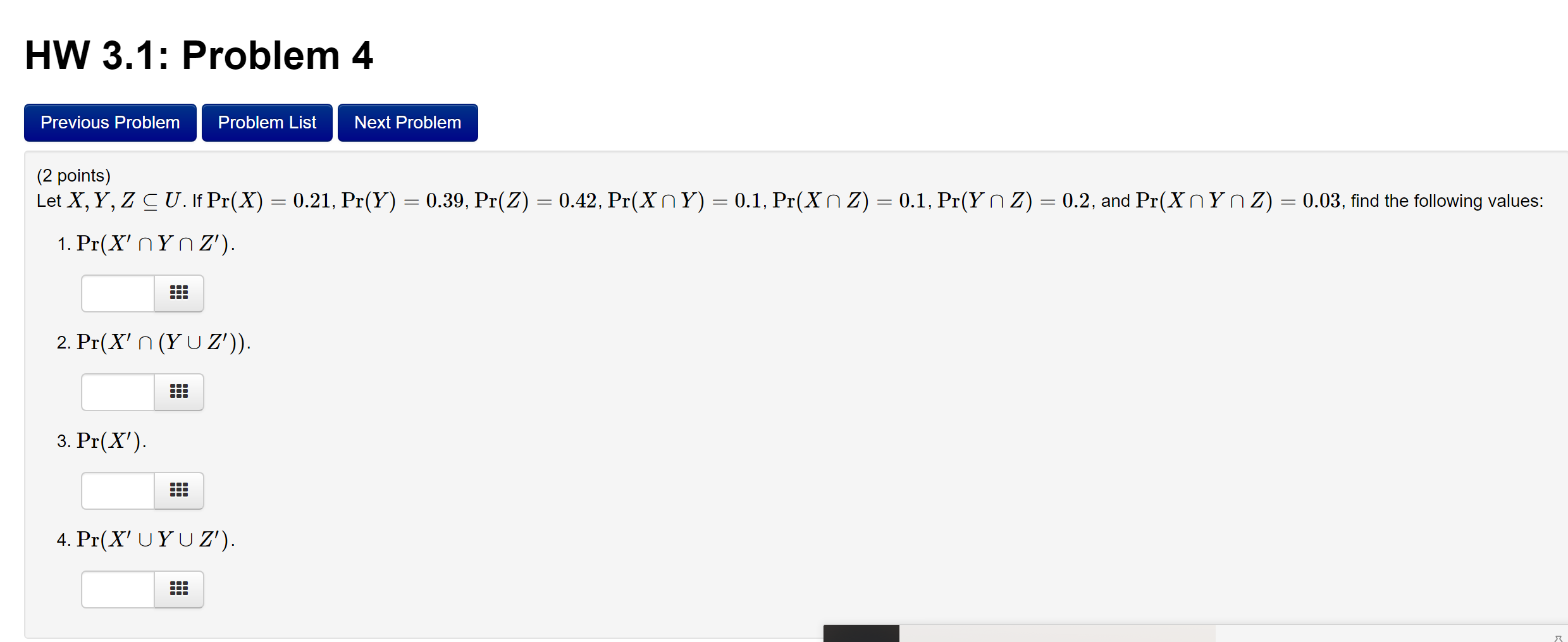 Solved Hw 31 Problem 4 Previous Problem Problem List Next 1399