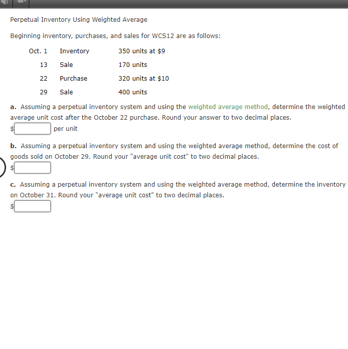 Solved a. Assuming a perpetual inventory system and using | Chegg.com
