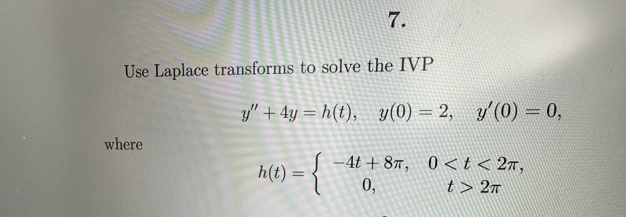 Solved Use Laplace transforms to solve the IVP \\[ | Chegg.com