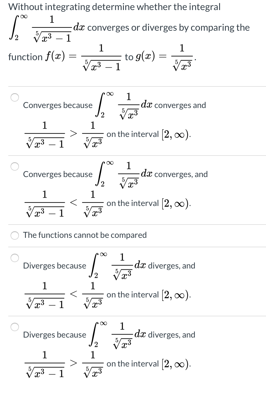 Solved Without integrating determine whether the integral po | Chegg.com