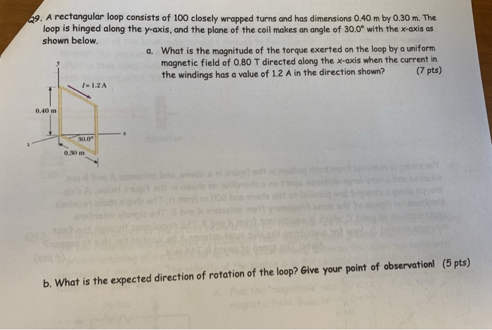 Solved 9. A rectangular loop consists of 100 closely wrapped | Chegg.com