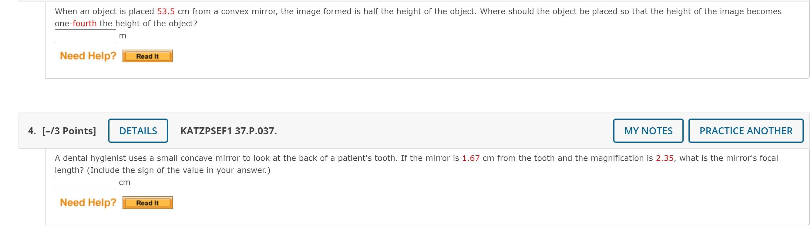 Solved When an object is placed 53.5 cm from a convex | Chegg.com