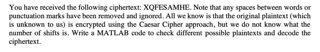 Solved You have received the following ciphertext: | Chegg.com