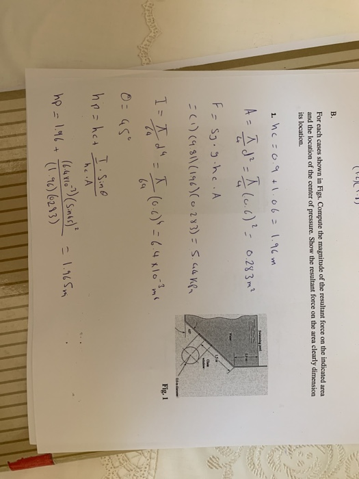 Solved B. For each cases shown in Figs. Compute the | Chegg.com