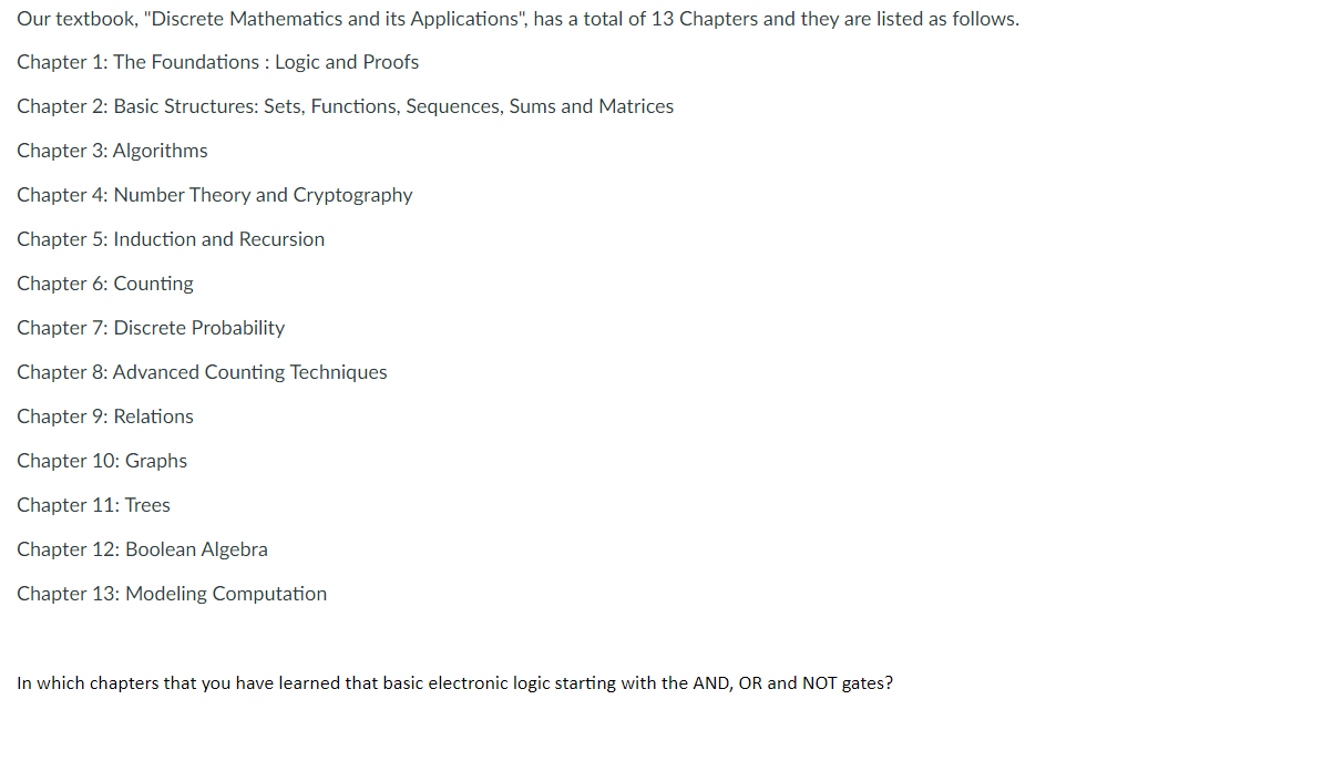 Solved Our textbook, "Discrete Mathematics and its | Chegg.com