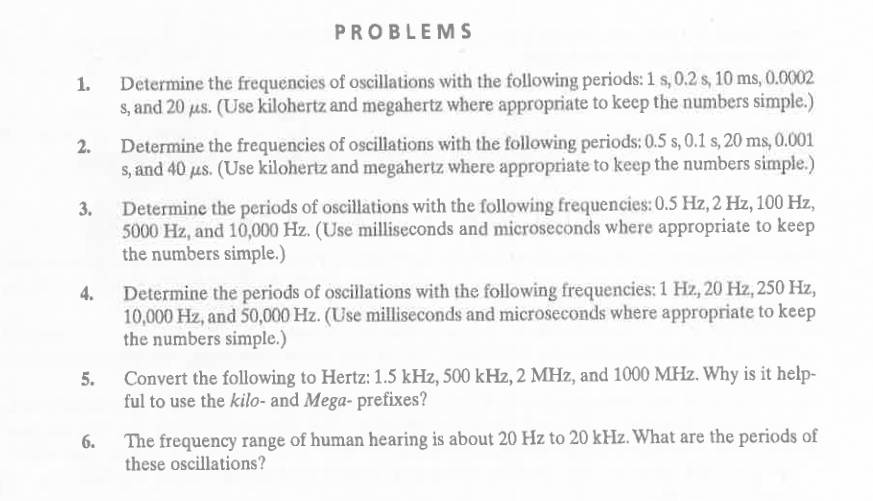 Solved 1. Determine the frequencies of oscillations with the | Chegg.com