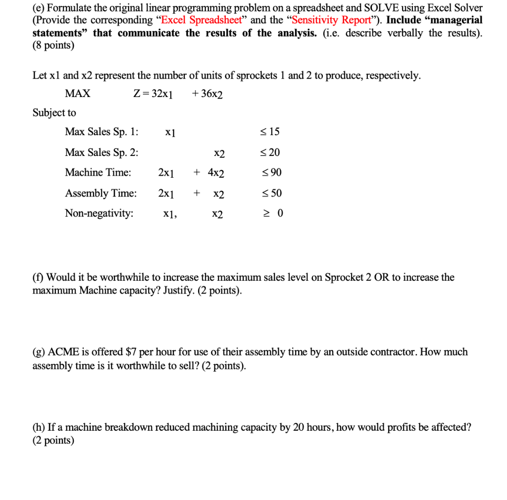 Solved QUESTION 3: Linear Programming Formulation (33 | Chegg.com