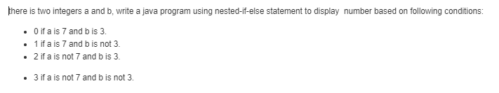 Solved there is two integers a and b, write a java program | Chegg.com