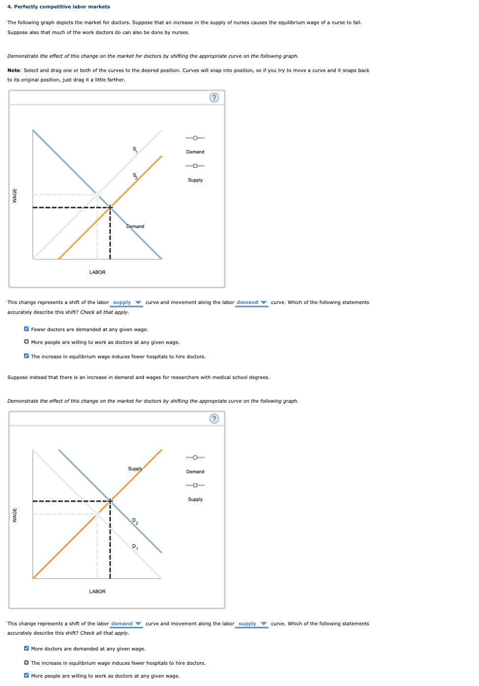 Solved 4. Perfectly competitive labor markets The following | Chegg.com