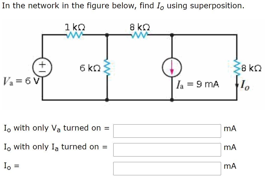 Solved In the network in the figure below, find Io using | Chegg.com