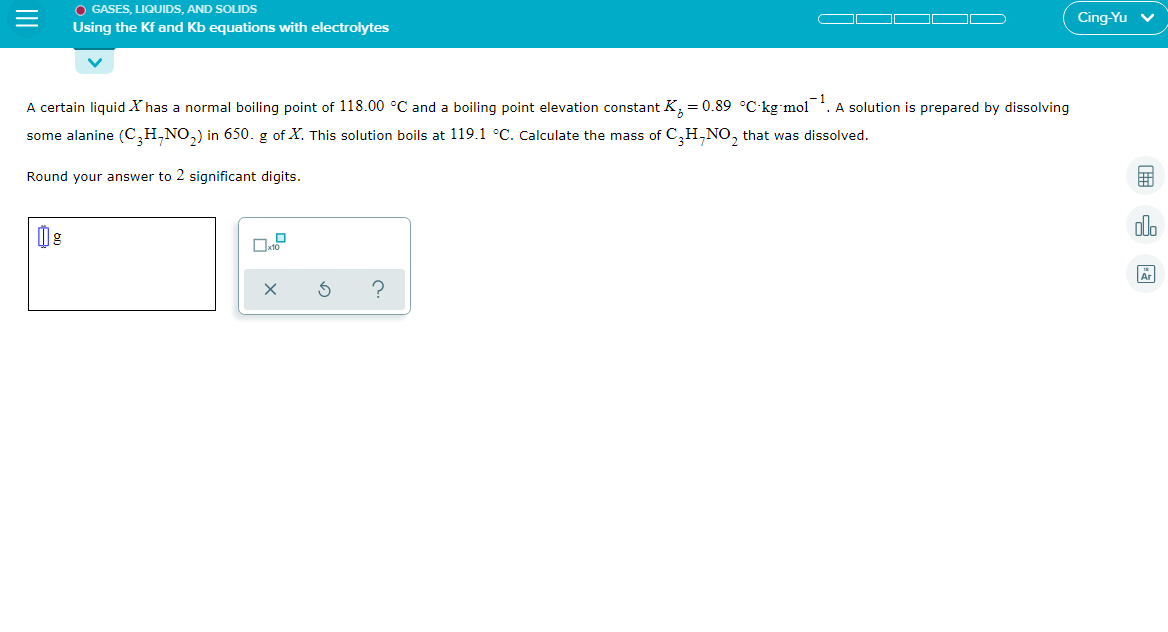 Solved O GASES, LIQUIDS, AND SOLIDS Using the Kf and Kb | Chegg.com