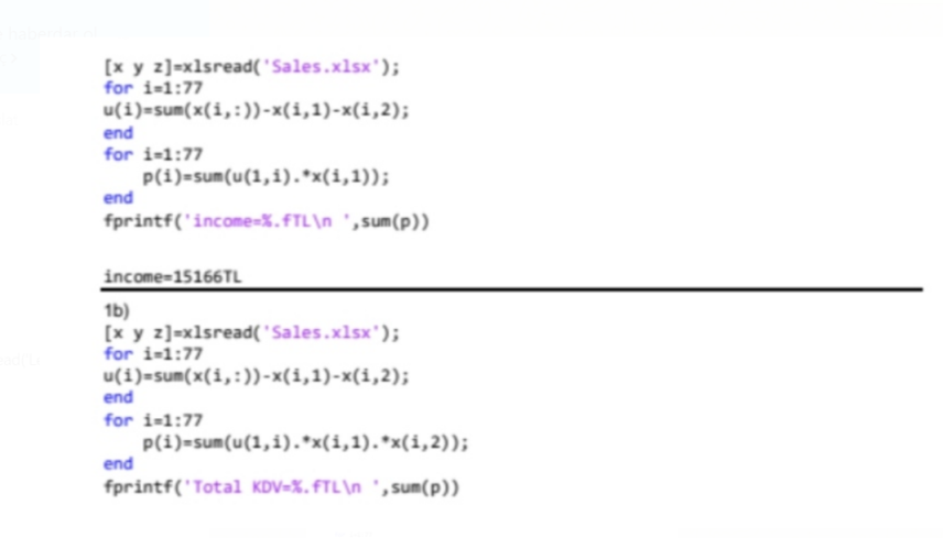 Solved [x y z)=xlsread('Sales.xlsx'); for i=1:77 | Chegg.com