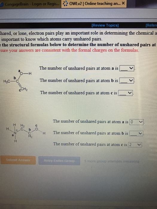 Solved Use the structural formulas below to determine the | Chegg.com