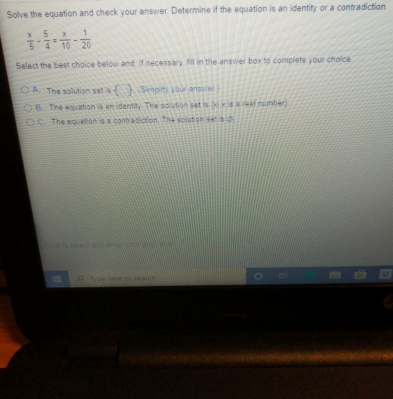 Solved Solve the equation and check your answer Determine if | Chegg.com