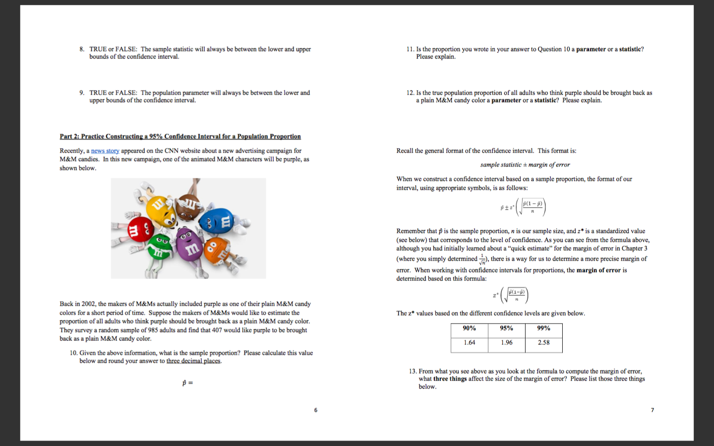 Solved 11 Is The Proportion You Wrote In Your Answer To 9972