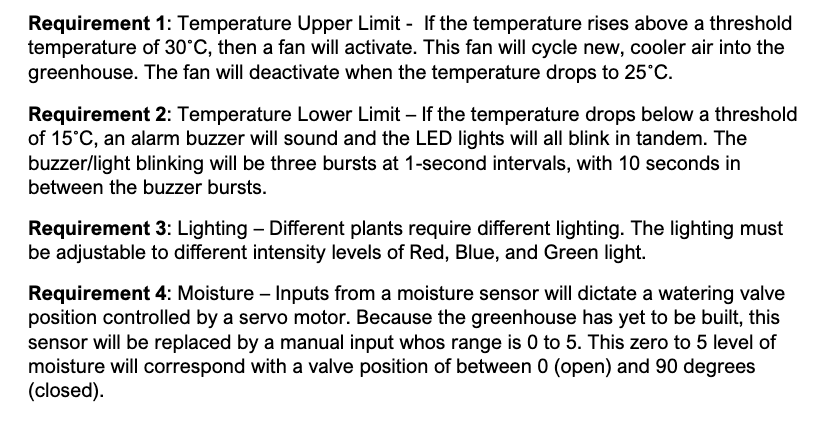 Solved Design and program a climate-control system for a | Chegg.com