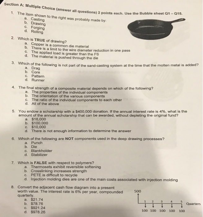 Solved It’s Manufacturing work please do answers all the | Chegg.com