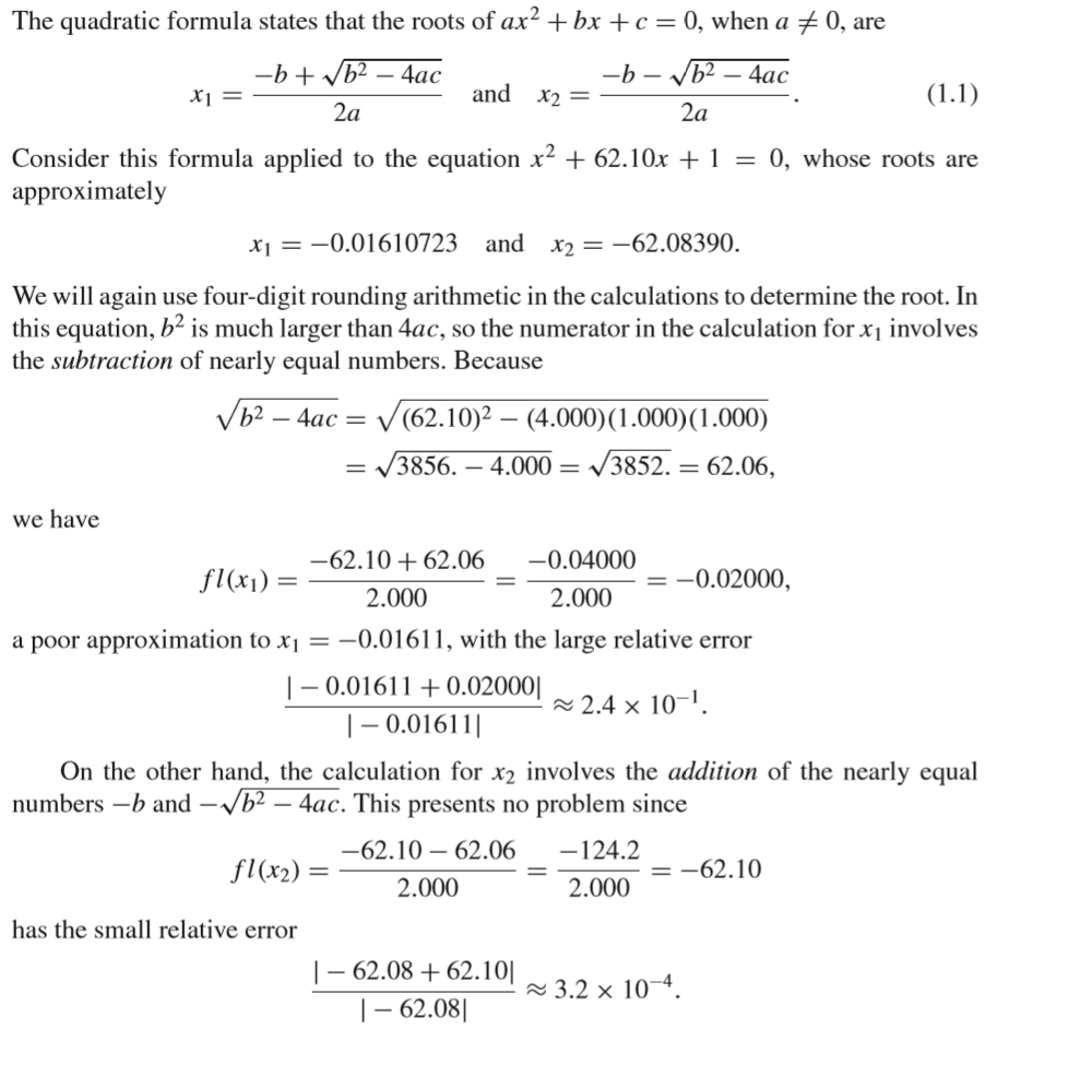 Solved Repeat Exercise 13 Using Four Digit Chopping 