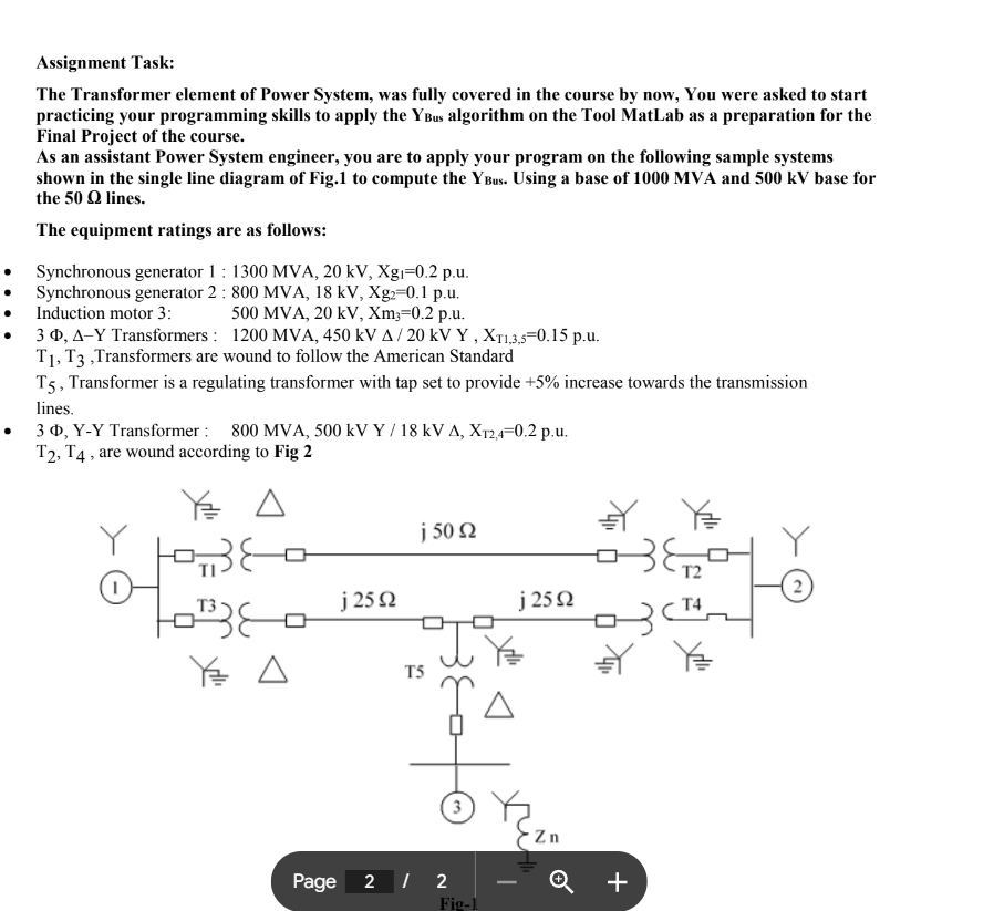 Solved Assignment Task:The Transformer element of Power | Chegg.com