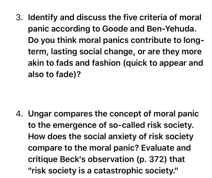 Solved 3. Identify and discuss the five criteria of moral | Chegg.com