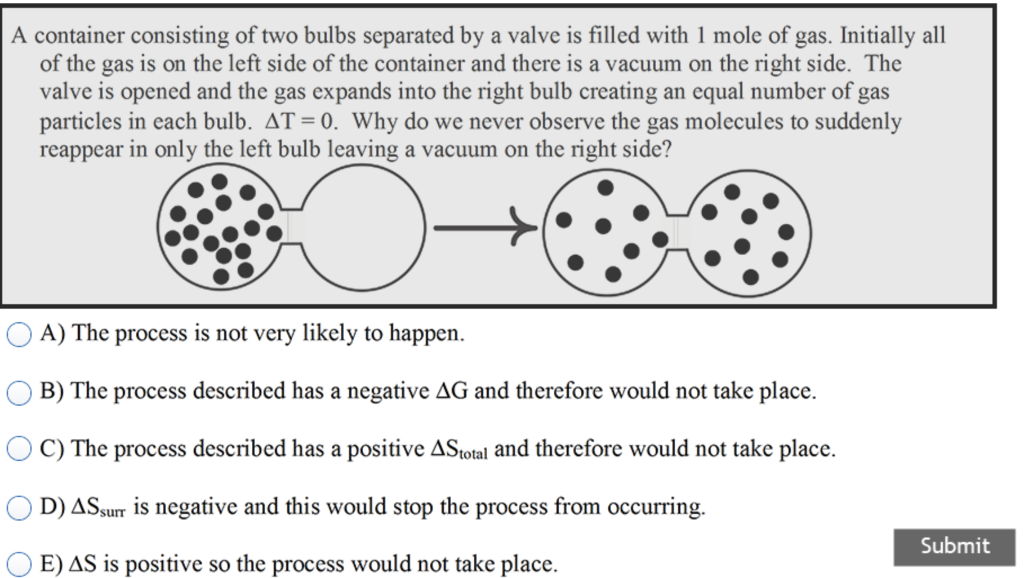 Solved A container consisting of two bulbs separated by a | Chegg.com