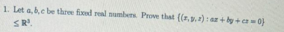 Solved Let a,b,c ﻿be three fixed real numbers. Prove that | Chegg.com
