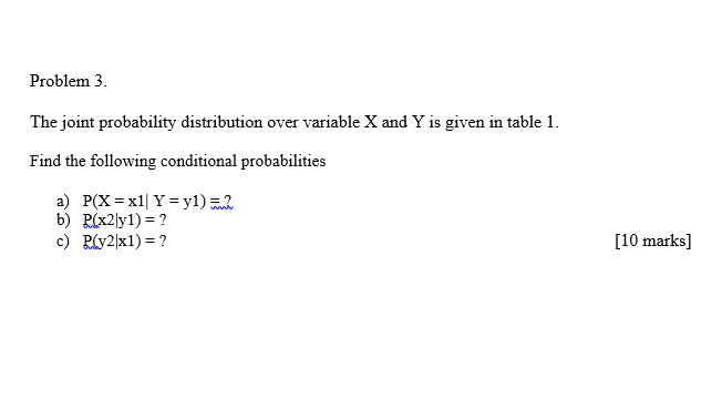 Solved Problem 3. The joint probability distribution over | Chegg.com