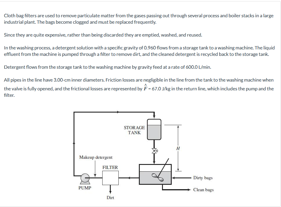 Cloth bag filters are used to remove particulate | Chegg.com