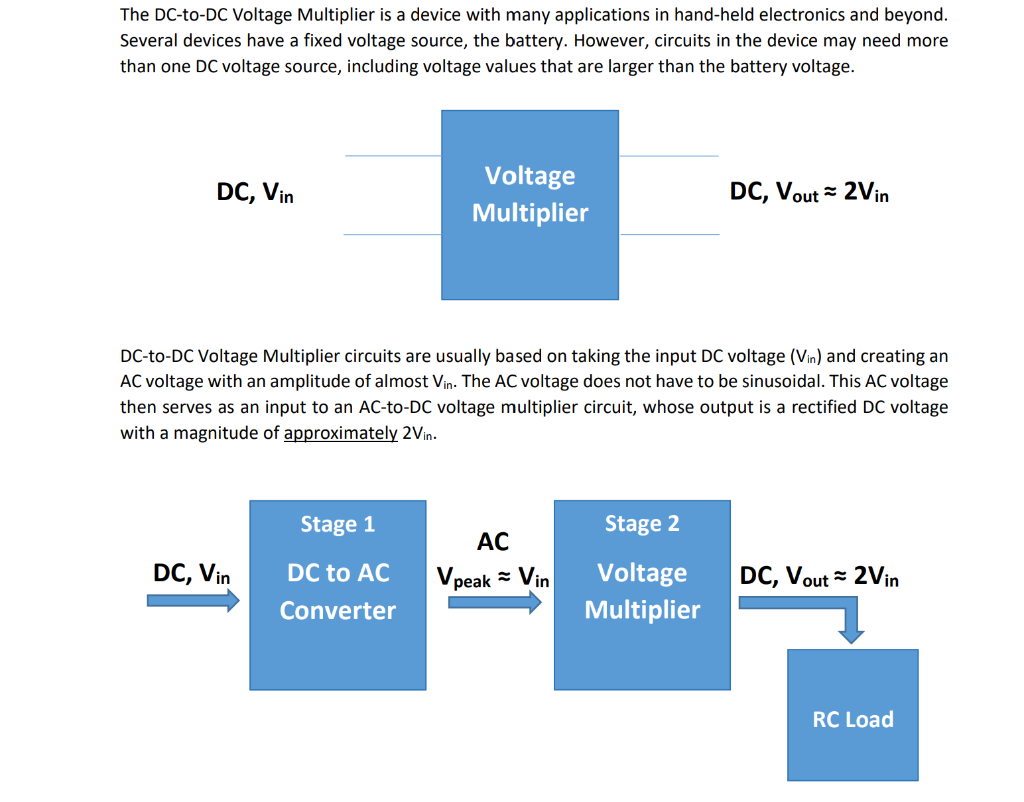 Solved The DC-to-DC Voltage Multiplier is a device with many | Chegg.com