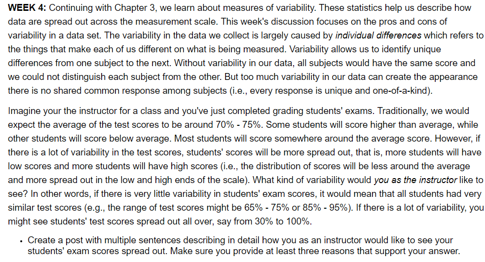 Solved WEEK 4: Continuing with Chapter 3, we learn about | Chegg.com