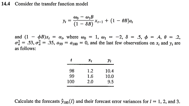 Solved 14.4 Consider the transfer function model | Chegg.com