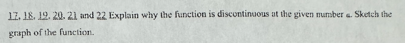 Solved 17,18,39,233,21 and 22 Explain why the function is | Chegg.com