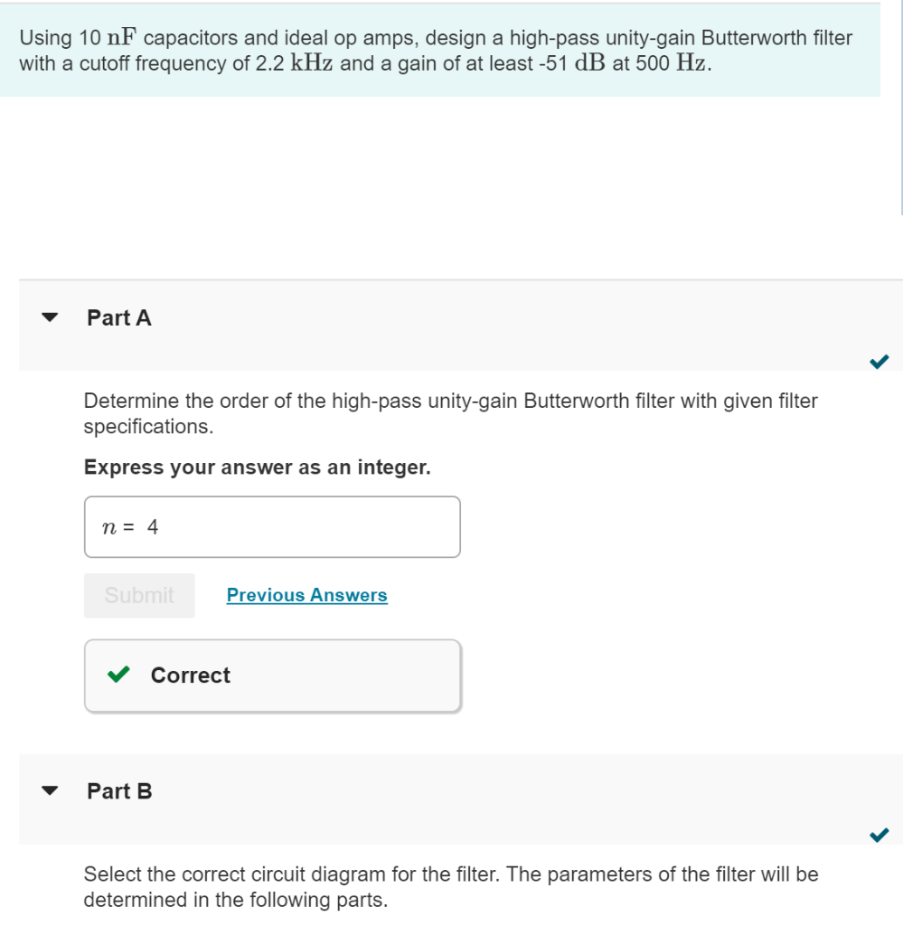 Solved Using 10nF capacitors and ideal op amps, design a | Chegg.com