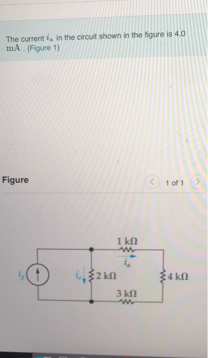 Solved The current ia in the circuit shown in the figure is | Chegg.com
