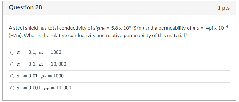 Solved A steel shield has total conductivity of sigma | Chegg.com