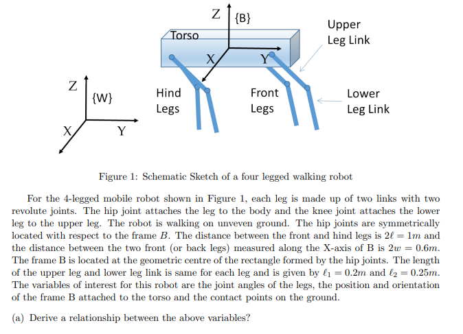 Upper Leg Link N {W} Hind Legs Front Legs Lower Leg | Chegg.com