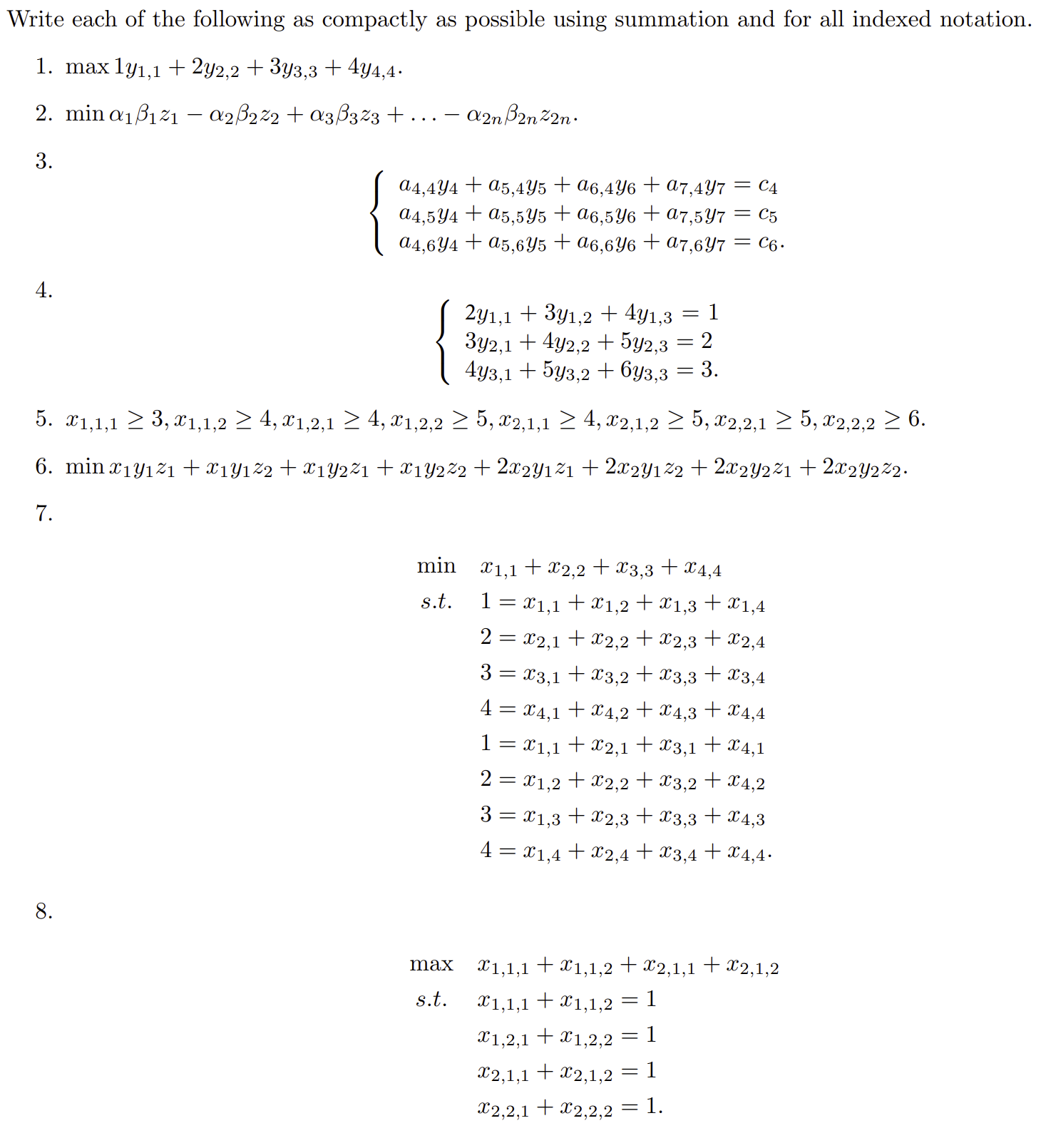 Solved Write each of the following as compactly as possible | Chegg.com