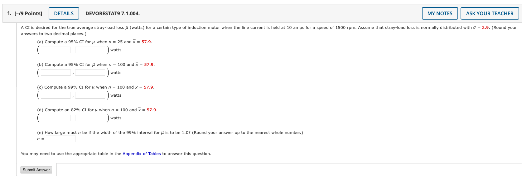 Solved answers to two decimal places.) (a) Compute a 95% CI | Chegg.com