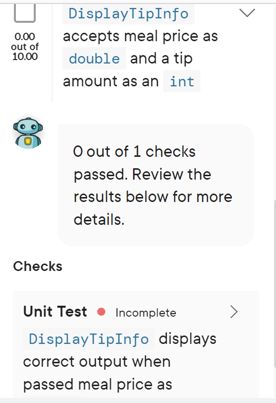 Solved Create a program named TipCalculation that includes | Chegg.com