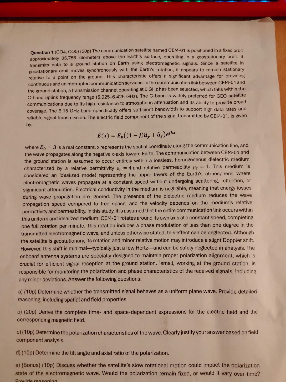 Solved Determine whether the transmitted signal behaves as a | Chegg.com