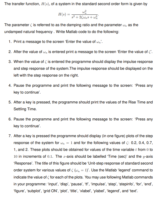 Solved The transfer function, H(s), of a system in the | Chegg.com