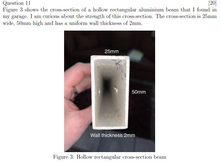 Solved Question 11 [20] Figure 3 shows the cross-section of | Chegg.com