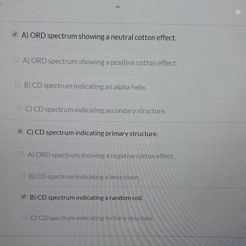 Solved HIC A) ORD spectrum showing a neutral cotton | Chegg.com