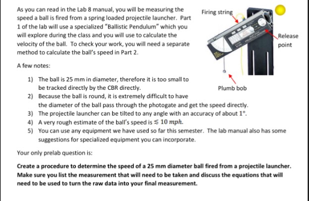 Solved As you can read in the Lab 8 manual, you will be | Chegg.com